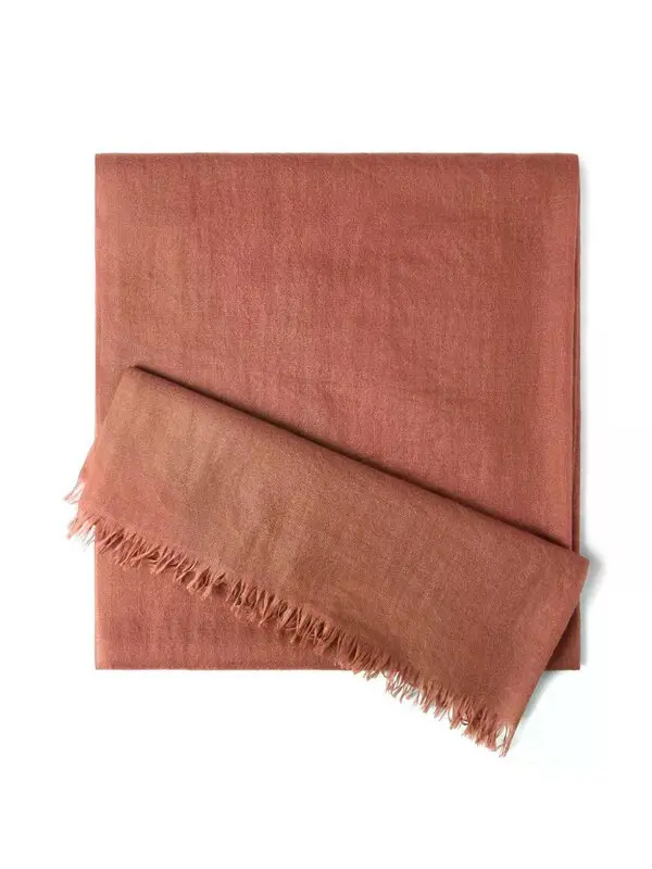 Brunello Cucinelli Fringed Scarf - Orange