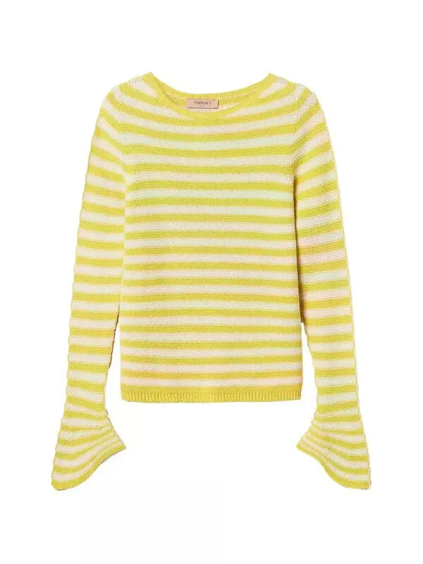 TWINSET Striped Crew-neck Top