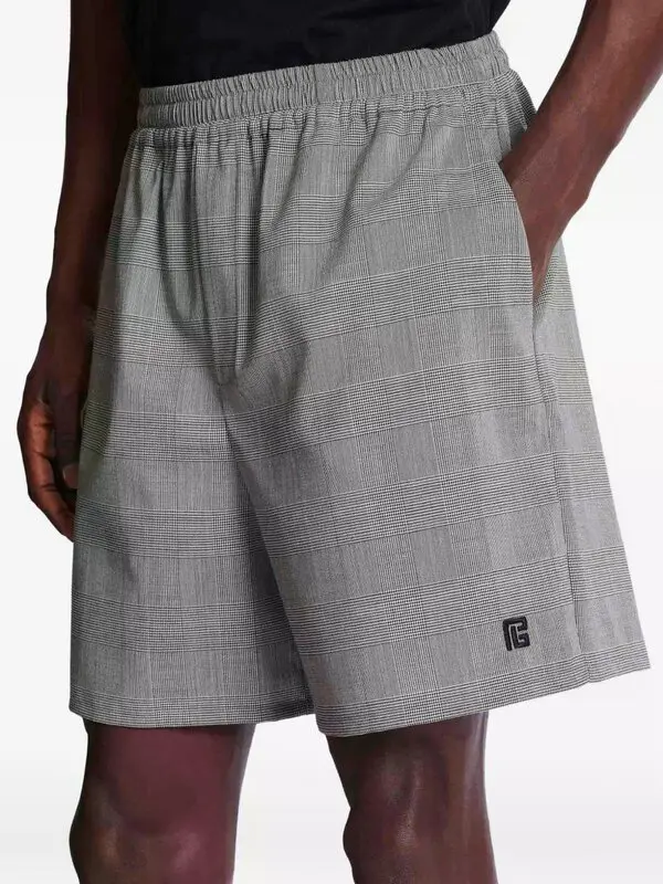 Balmain Prince Of Wales Shorts - Grey