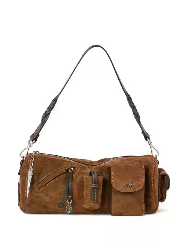 Ba&sh Suede Shoulder Bag - Brown