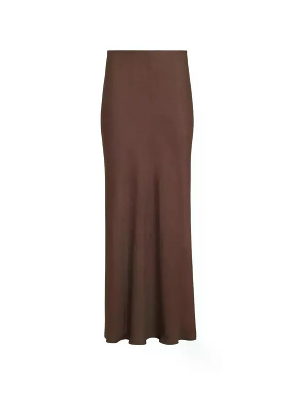 Brunello Cucinelli Slit-detail Maxi Skirt - Brown