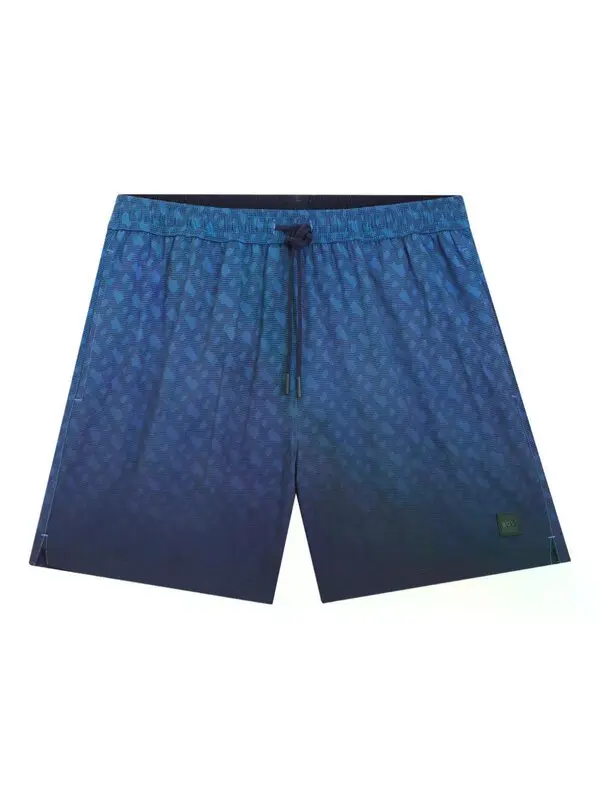 BOSS Vale Logo-badge Swim Shorts - Blue