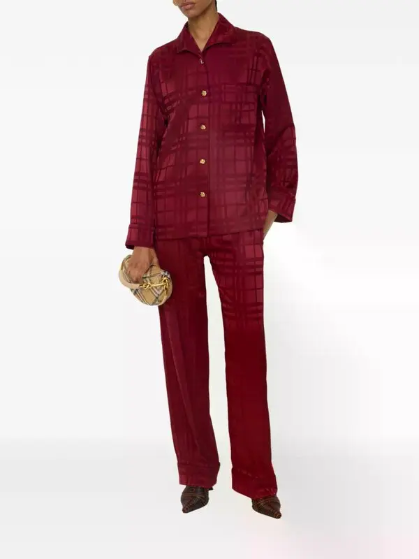 Burberry Check Silk Pajama Trousers