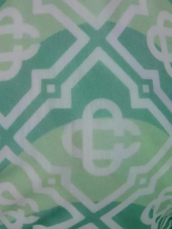 Casablanca Wavy-monogram Tie Bikini Top - Green