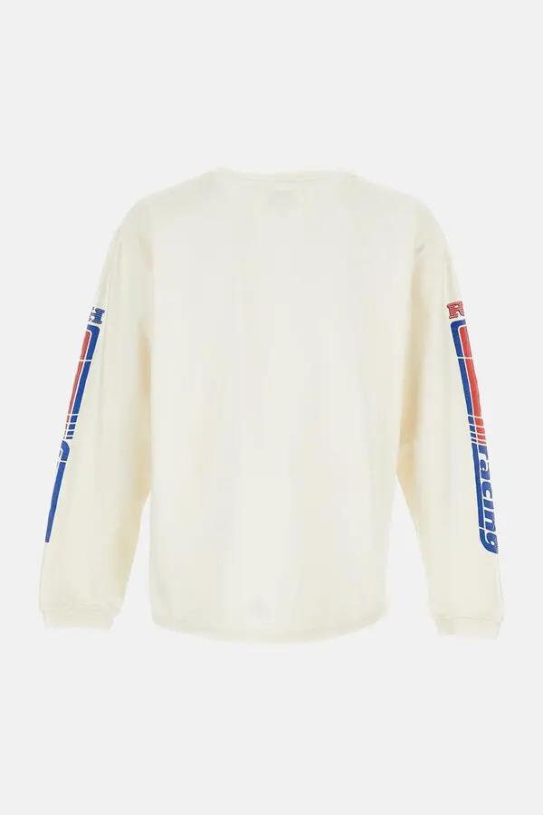 Rhude Petrol Split Logo Sweater - White