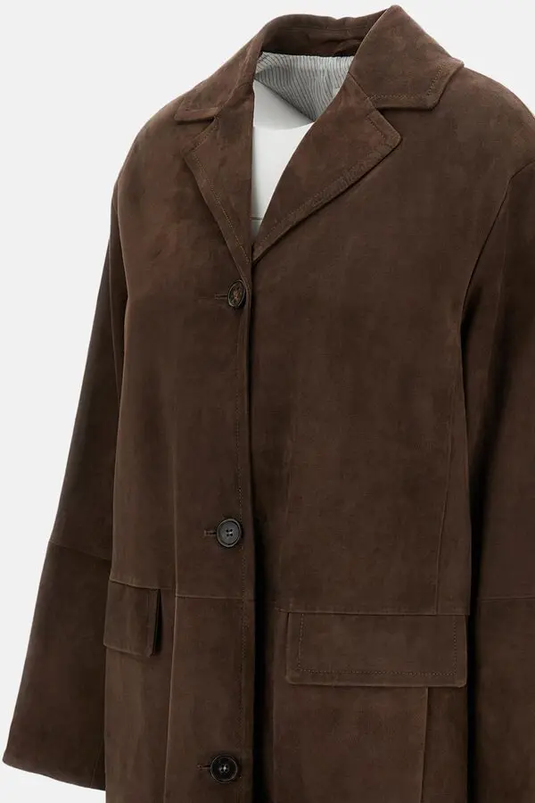 Max Mara Ortensia Suede Overcoat