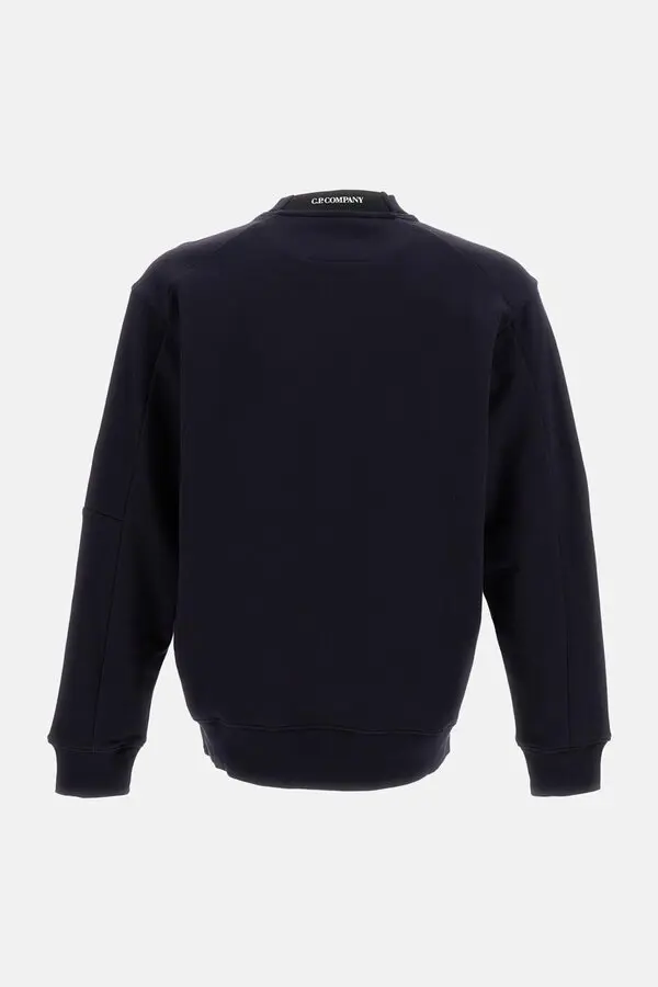 C.P. COMPANY Crewneck Sweatshirt With Lens - Blue