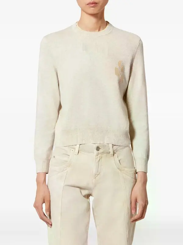 MARANT ETOILE Lanta Logo-detail Pullover - Neutrals