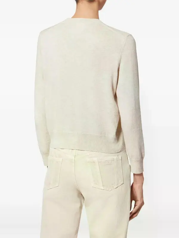 MARANT ETOILE Lanta Logo-detail Pullover - Neutrals