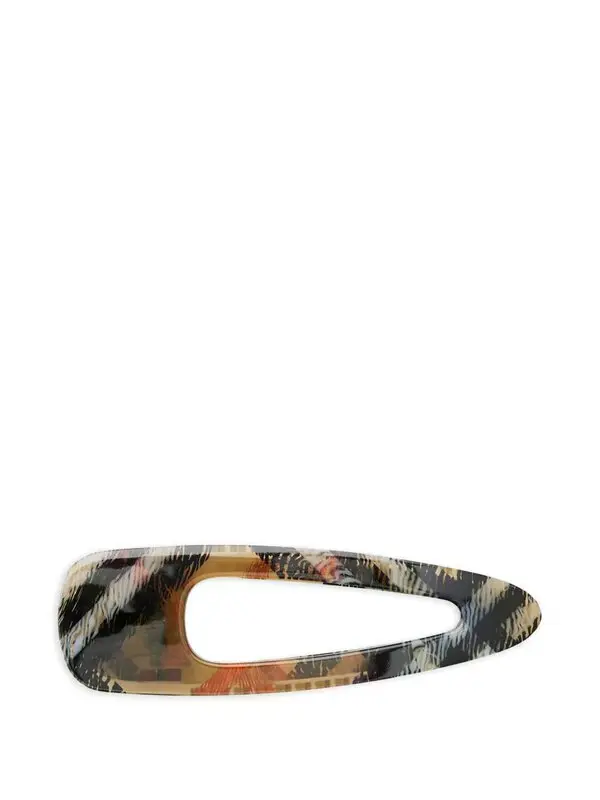 Burberry Check Print Hair Clip - Brown