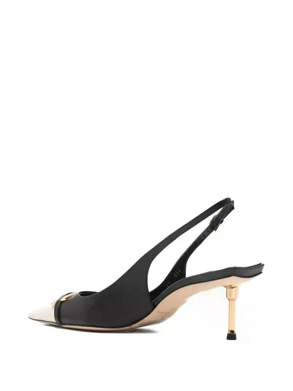 Elisabetta Franchi Two-tone Buckle Pumps - Black