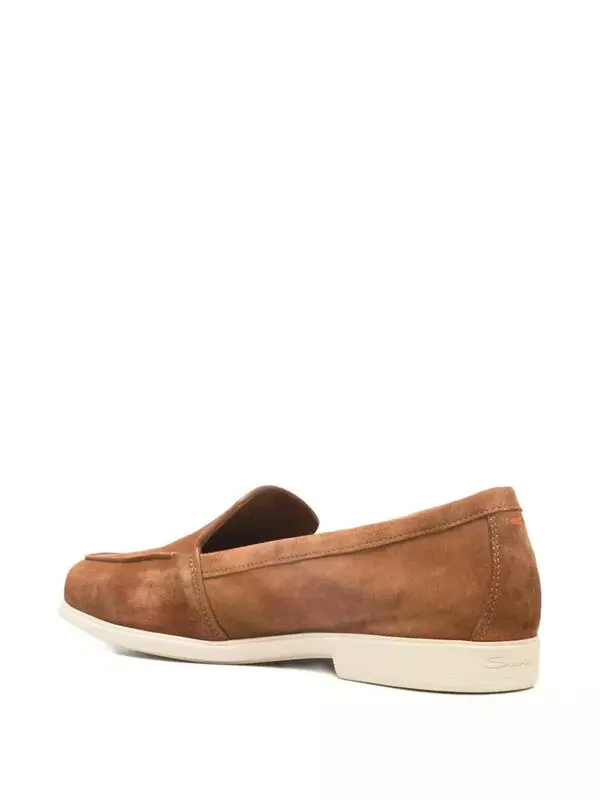Santoni Malibu Contrasting-sole Loafers - Brown