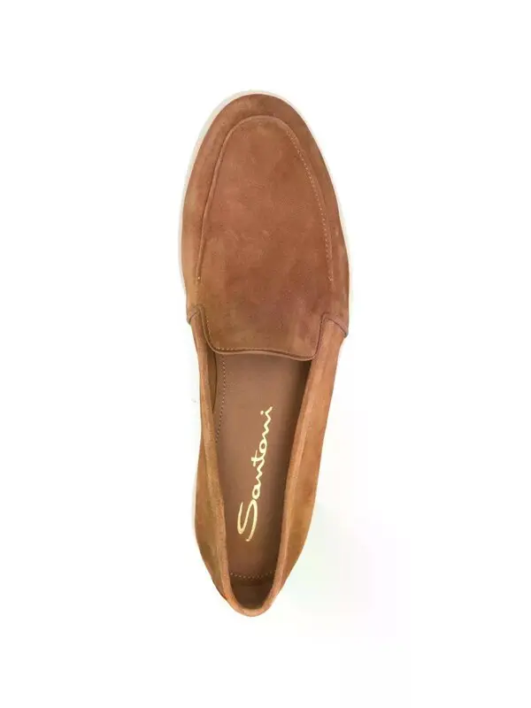 Santoni Malibu Contrasting-sole Loafers - Brown