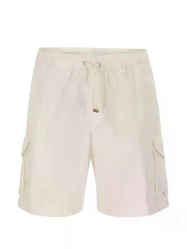 Brunello Cucinelli Drawstring Cotton Cargo Shorts - Neutrals