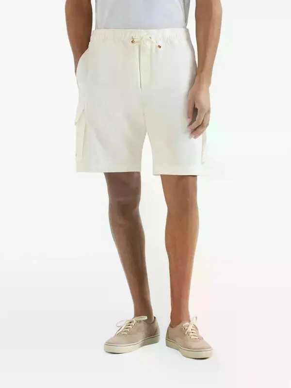 Brunello Cucinelli Drawstring Cotton Cargo Shorts - Neutrals