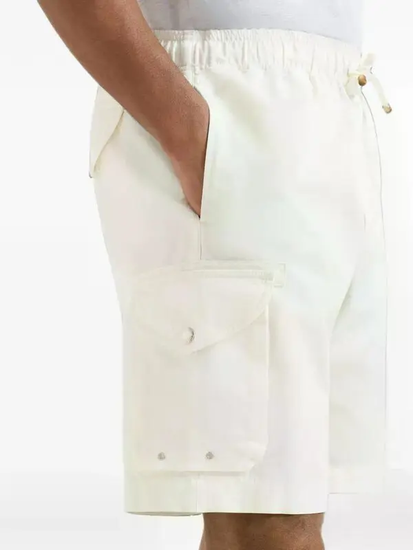 Brunello Cucinelli Drawstring Cotton Cargo Shorts - Neutrals