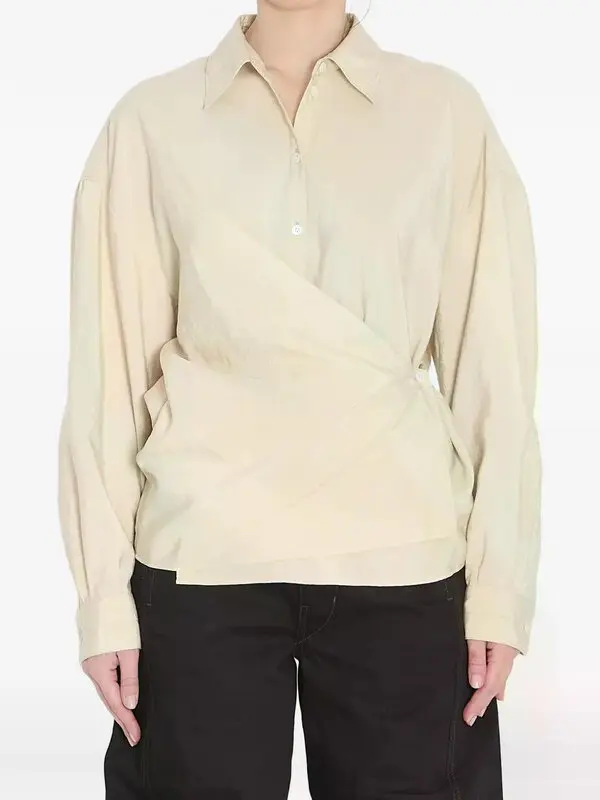 LEMAIRE Lemiare Twisted Crinkled-effect Shirt - Neutrals