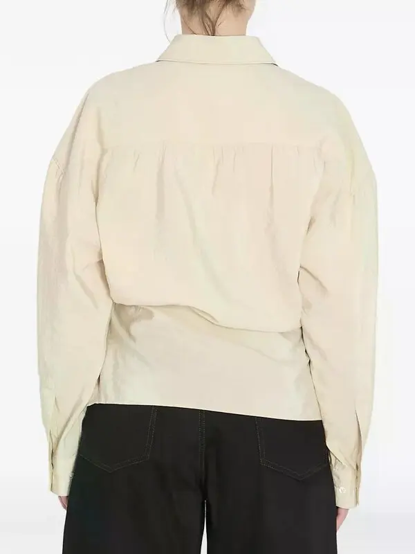 LEMAIRE Lemiare Twisted Crinkled-effect Shirt - Neutrals