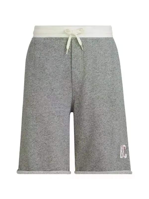 Brunello Cucinelli Cotton And Linen Mélange French Terry Bermuda Shorts With Logo - Grey
