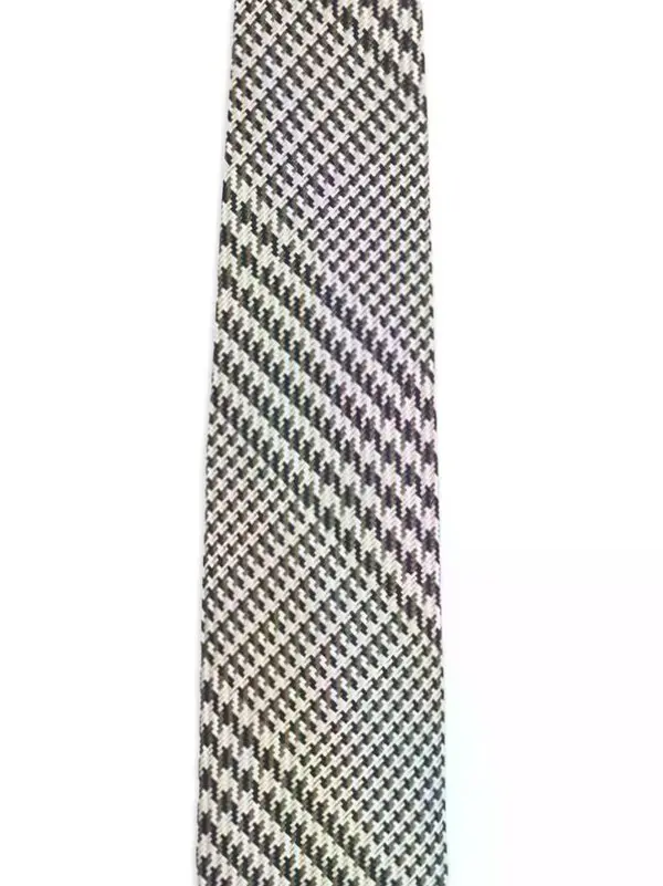 TOM FORD Checked Silk Neck Tie - Grey