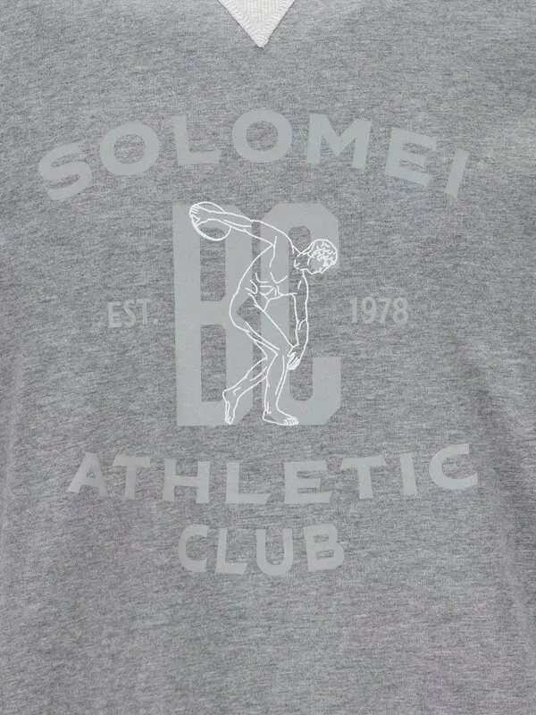 Brunello Cucinelli Slogan-print T-shirt - Grey