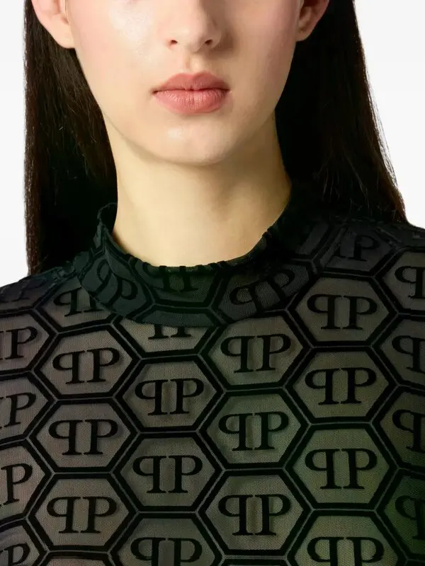 Philipp Plein Mini Long-sleeved Dress - Black