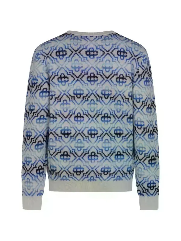 Casablanca Monogram Patterned Sweater