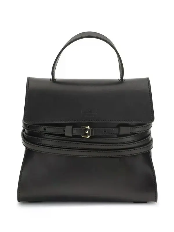 Moschino Leather Tote Bag With Buckle