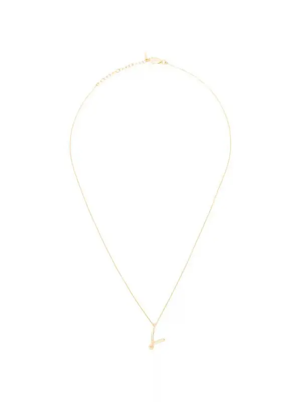 MISSOMA Curly Molten Mini Initial-v Necklace - Gold