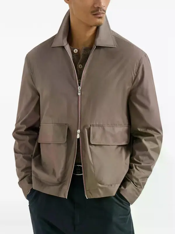 Brunello Cucinelli Flap-pocket Jacket - Brown