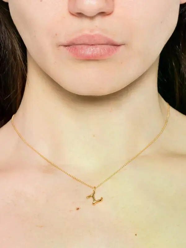 MISSOMA Mini Curly Molten Initial Necklace - Gold
