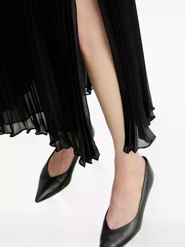 Luisa Spagnoli Fiammata Pleated Side-slit Maxi Skirt
