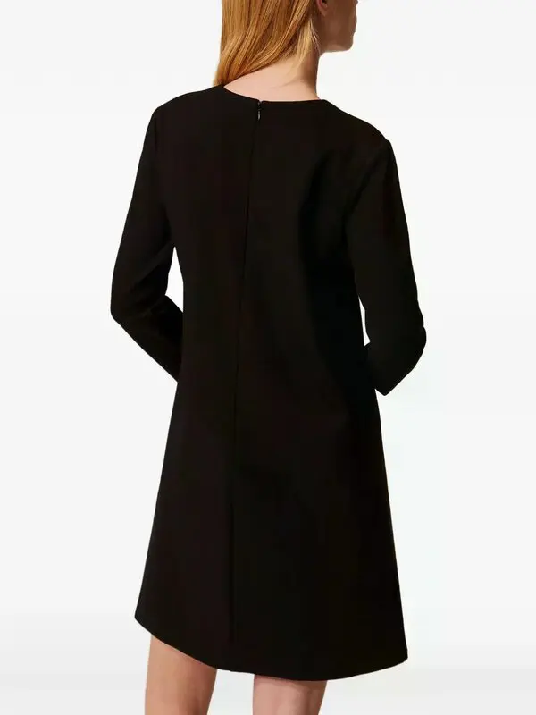 TWINSET Milano Stitch Dress With Floral Brooch
