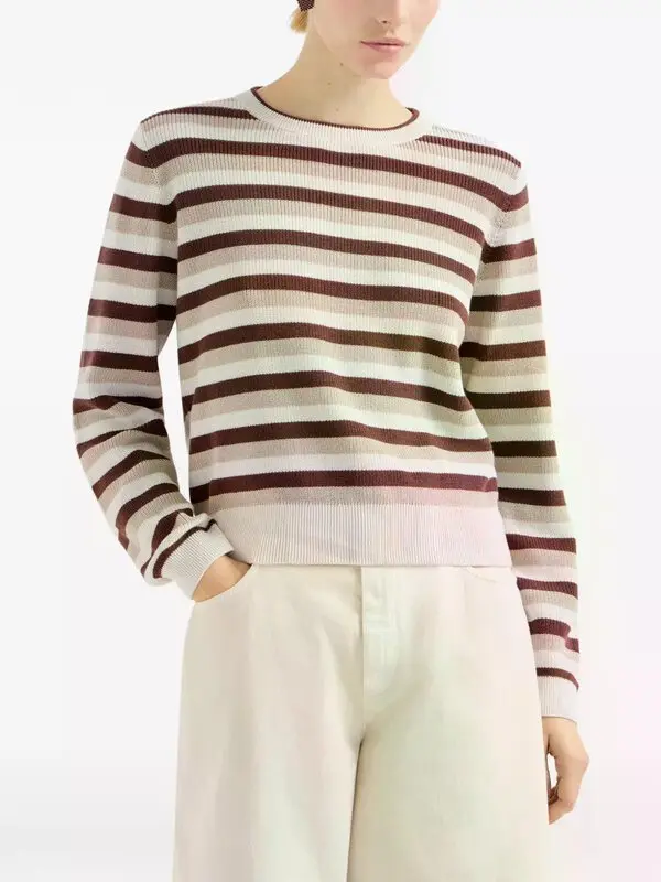 Brunello Cucinelli Striped Cotton Sweater