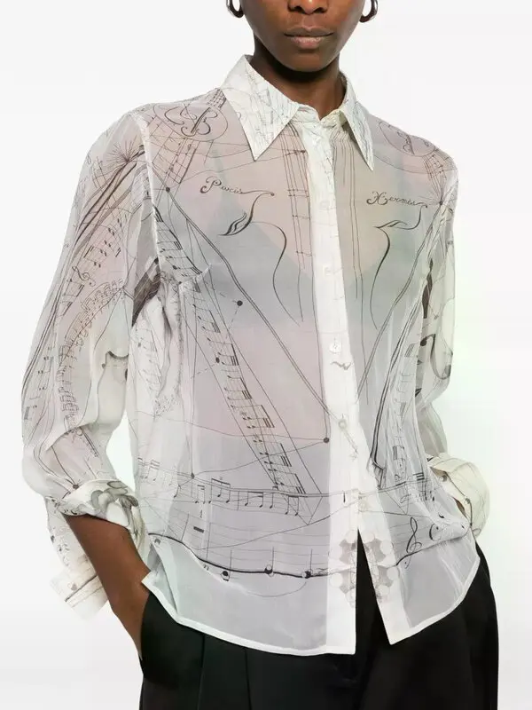 Hermès 1990s Printed Shirt