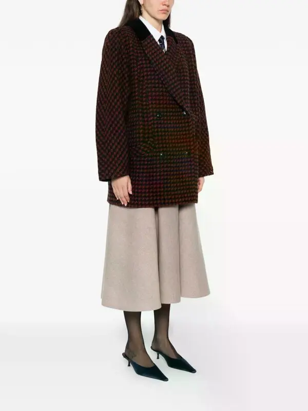 A.N.G.E.L.O. VINTAGE CULT 1980s Houndstooth Double-breasted Coat