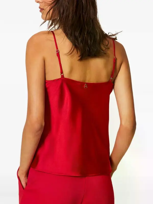 TWINSET Knot Detail Satin Top