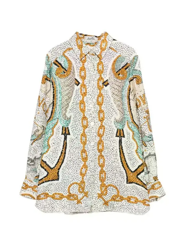 Hermès 1990s Chain-print Shirt