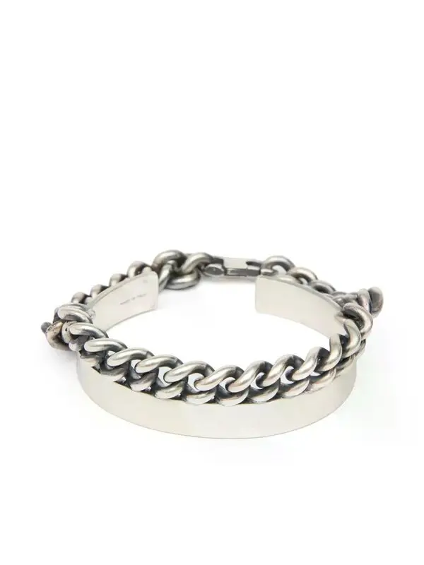 MAISON MARGIELA Curb-chain Cuff Bracelet - Silver