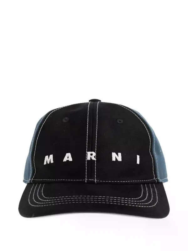 Marni Two-toned Baseball Cap - Black