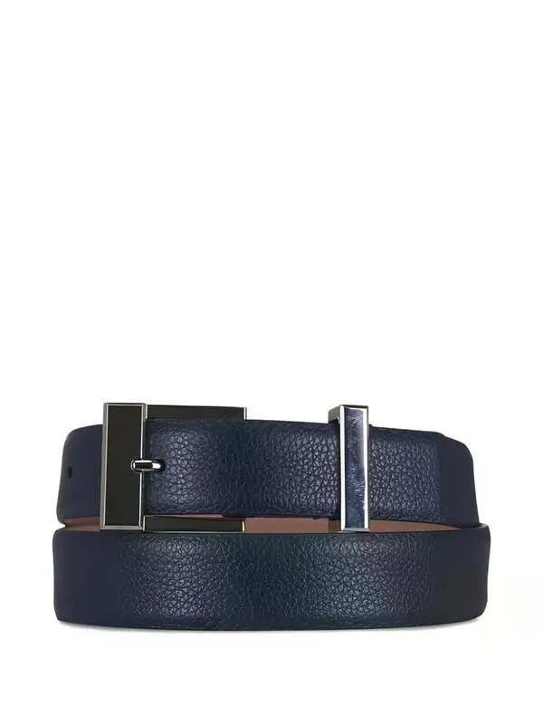 Khaite Manhattan Buckle Leather Belt - Blue