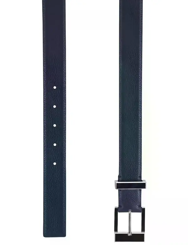 Khaite Manhattan Buckle Leather Belt - Blue