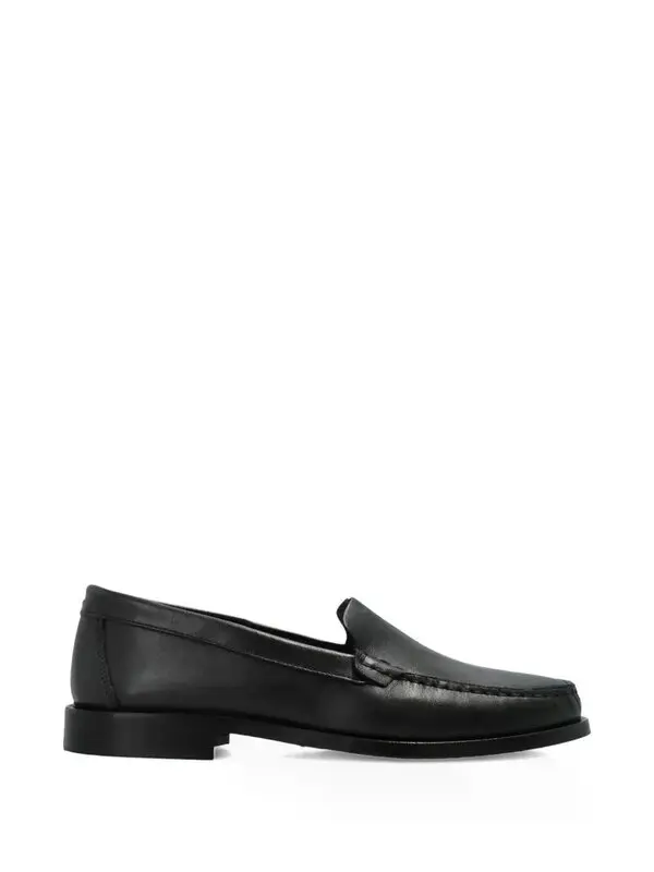 AeydĒ Block-heel Leather Loafers - Black
