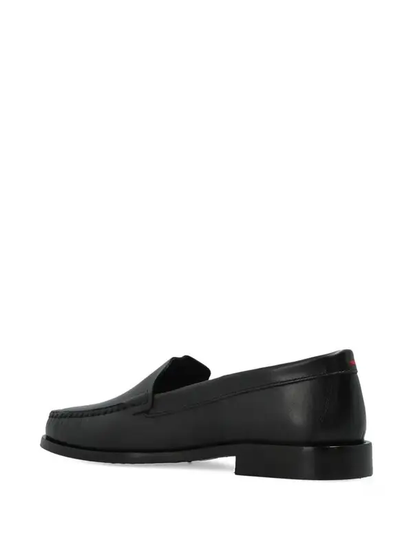 AeydĒ Block-heel Leather Loafers - Black