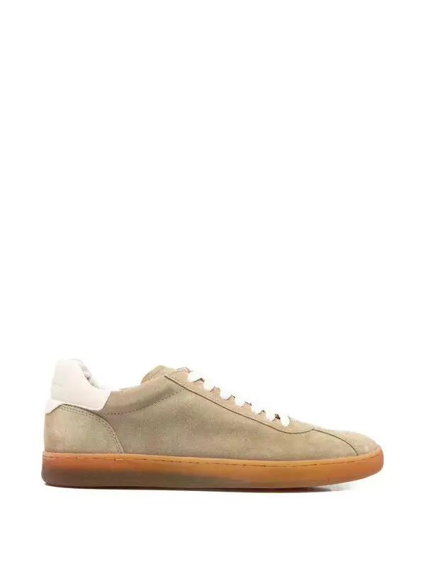 Officine Creative Halo Panelled Suede Sneakers - Neutrals