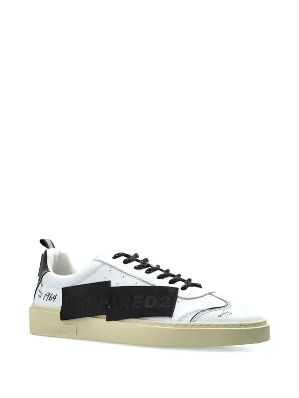 Dsquared2 Appliqué Leather Sneakers