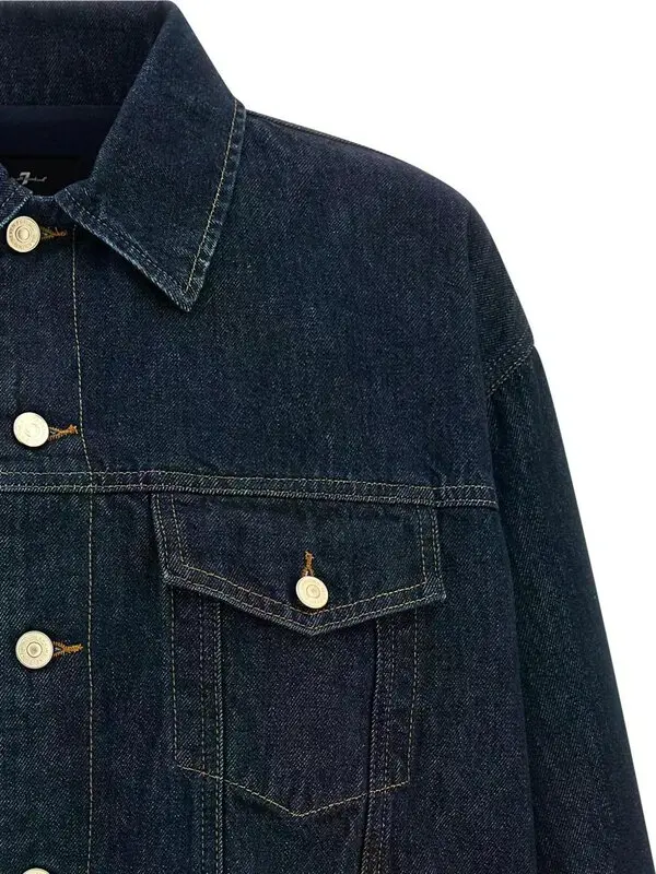 7 For All Mankind Gathered Denim Jacket