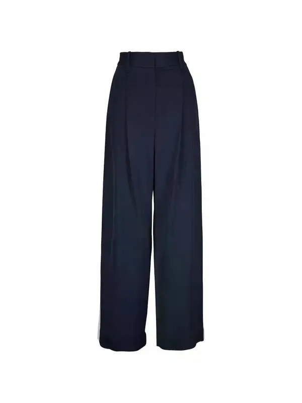 TWP Sulli Stripe Wide-leg Trousers - Blue
