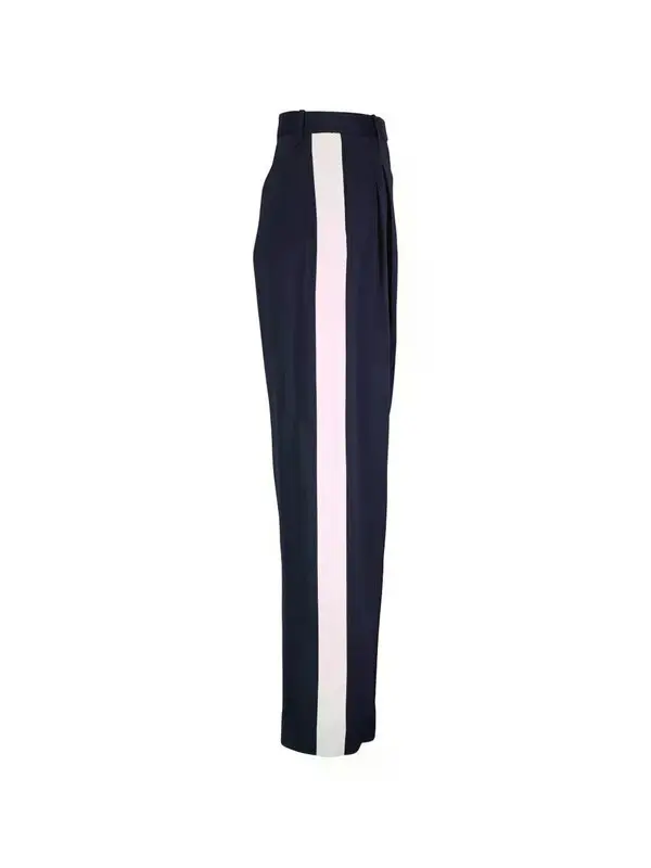 TWP Sulli Stripe Wide-leg Trousers - Blue