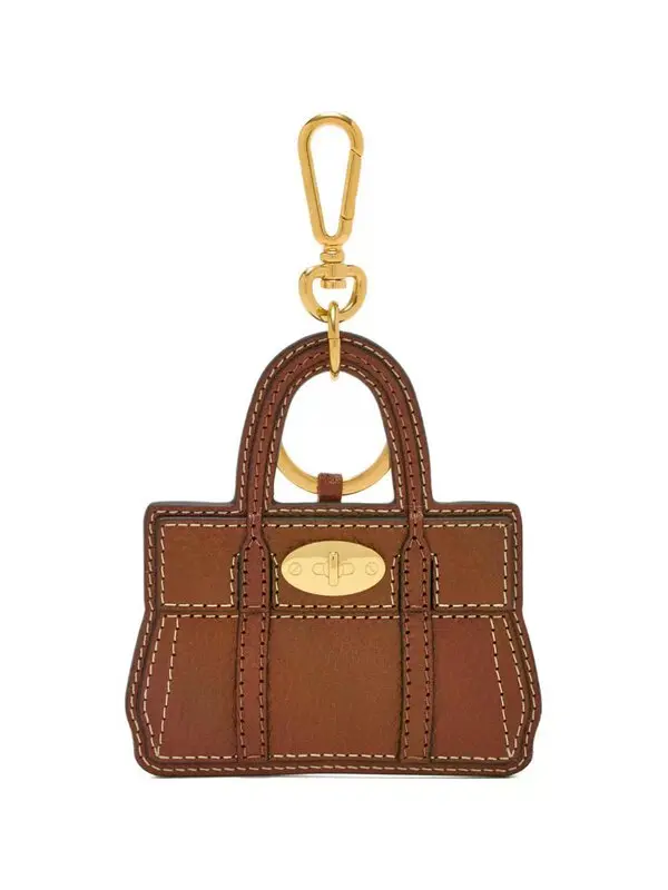 Mulberry Bayswater Top Handle Leather Keyring - Brown